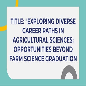 BSc Agriculture scope, career & importance | PDF