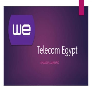 WE Presentation tELECOM company in Egypt about section | PPTX