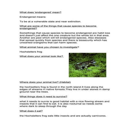 Endangered Species Webquest | PPT