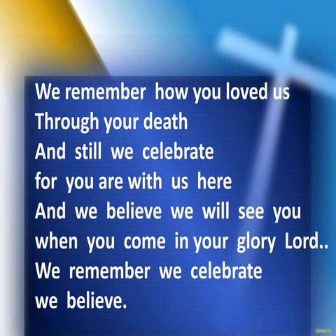 We remember | PPTX | Christianity | Religion & Spirituality