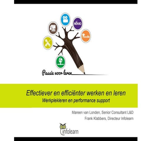 Werkplekleren en performance support infolearn | PPTX