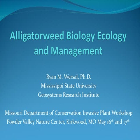 Alligatorweed Biology Ecology and Management | PPT