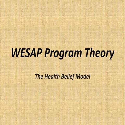 Wesap program theory presentation | PPT