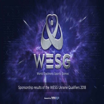 Sponsorship results of the WESG Ukraine Qualifiers 2018 | PPT