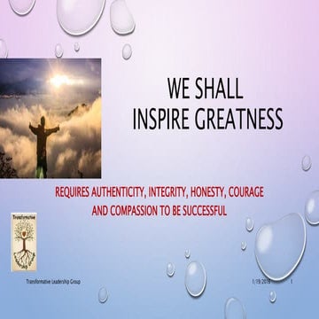 We shall inspire greatness | PPTX