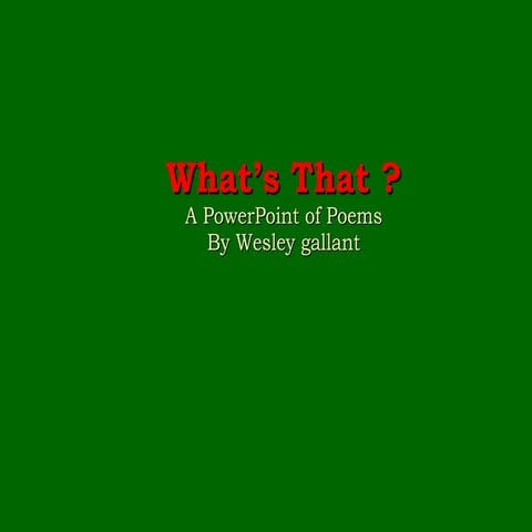 Wesley G | PPT