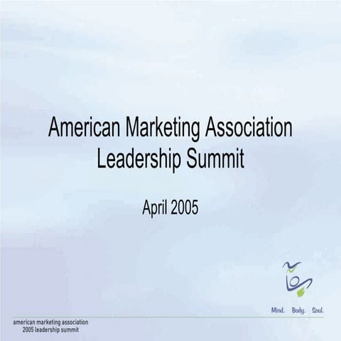 Wes Morgan AMA summit | PPT | Marketing and Advertising | Business