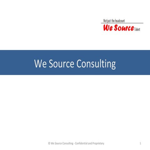 We Source Company Profile | PPT