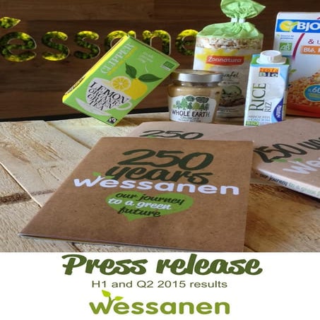 Wessanen H1 and Q2 2015 results | PDF