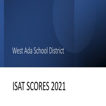 West Ada ISAT Scores 2021 | PPT