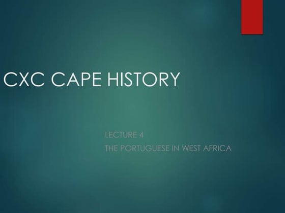 Cape History IA Unit 1 | PDF