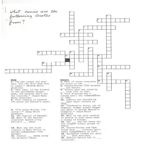 West african countries homework | PDF