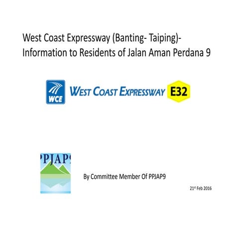 West Coast Expressway | PPT