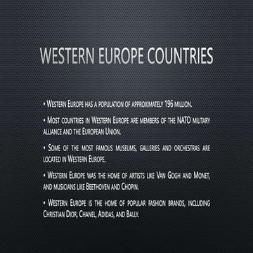 Western-Europe-CountriesPowerPoint Presentation | PPT