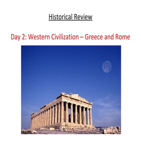 Western civilization - Greece and Rome | PPT