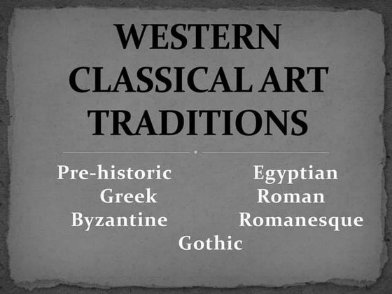 Western Art Traditions | PPT