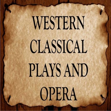 Western classical plays and operas | PDF
