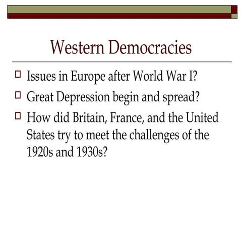 Western democracies | PPT | Economy | Business and Finance