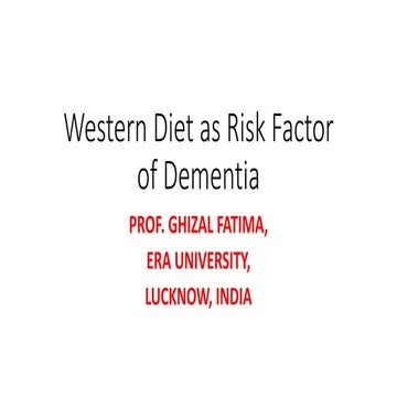 Western diet dementia | PPT