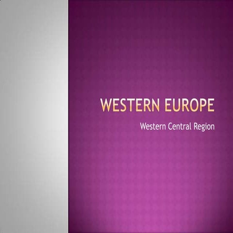 Western Europe - Western Central Region | PPTX | Europe Travel | Travel ...