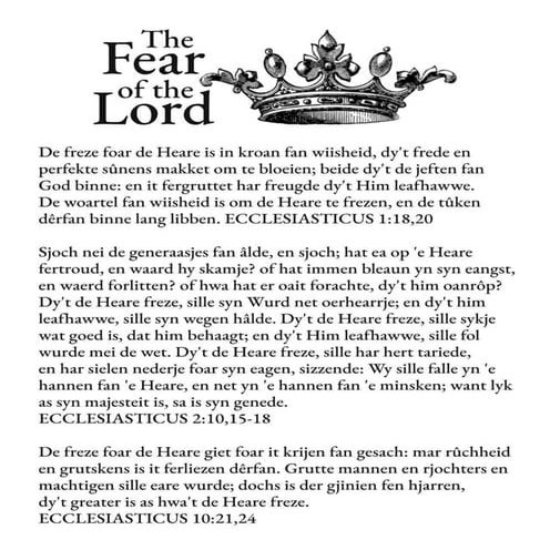 Western Frisian The Fear of the LORD Tract.pdf