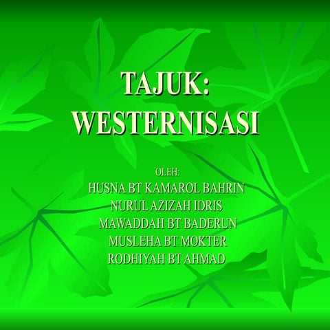 Westernisasi | PPT