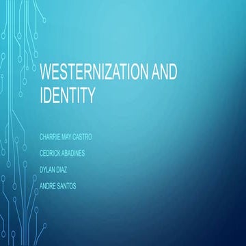 Westernization and identity | PPT