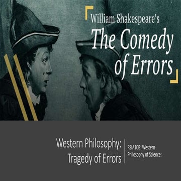 Western philosophy of science: Tragedy of Errors | PPTX