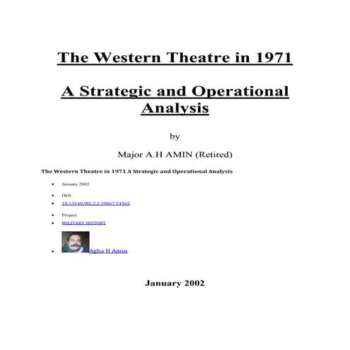 The Western Theatre in 1971 A Strategic and Operational Analysis | DOCX
