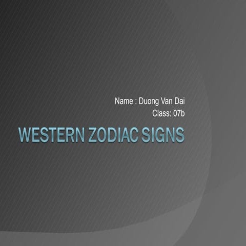 12 zodiac signs and its characteristics | PPTX