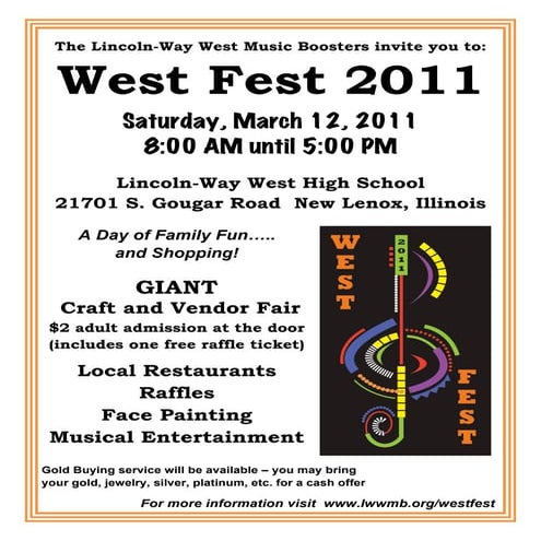 West fest poster 8x11 | PDF | Jewelry Making | Arts and Crafts
