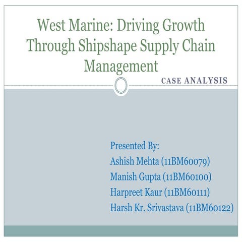 West marine case study final | PPTX