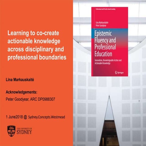 Learning to co-create actionable knowledge across disciplinary and ...
