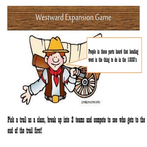Westward expansion game | PPTX | Lotteries and Scratchcards | Shopping