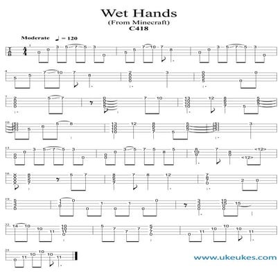 Wet Hands Minecraft Ukulele Cover | PDF