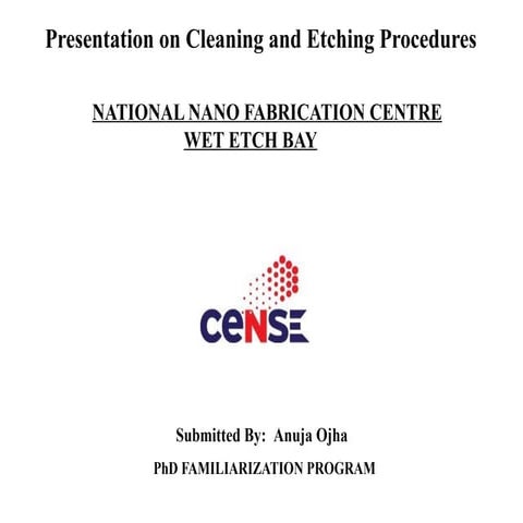 About various cleaning procedures, like RCA 1 and RCA 2, piranha ...