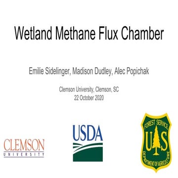 Wetland methane flux chamber | PPTX