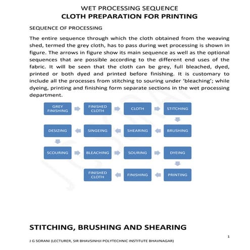 Wet processing sequence for printing prepareation | PDF