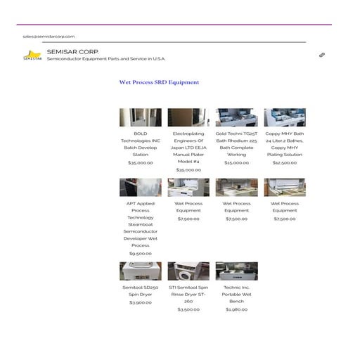 Wet process srd equipment | PDF