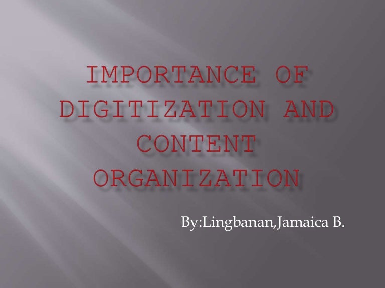 Digitization Definition