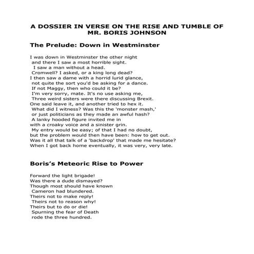 We Want Our Boris Back The Tory Party On Docx