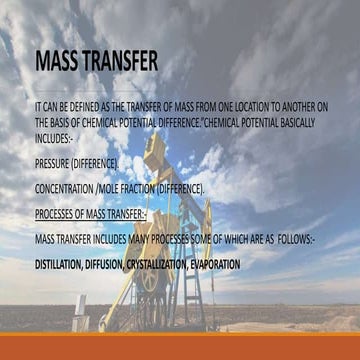 Fractional distillation of oil with mass transfer | PPT