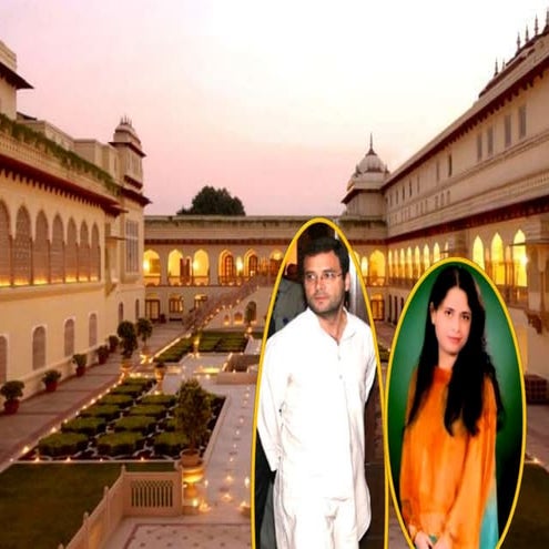 We with traditional rajasthani look in front of rajbagh palace | PPT