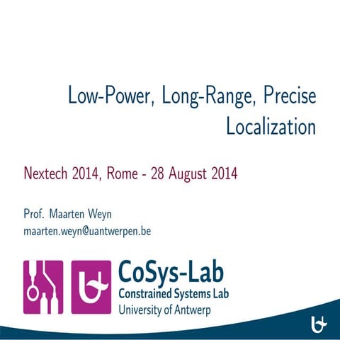 Low-Power, Long-Range, Precise Localization | PDF | Internet of Things ...