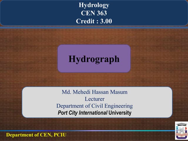 Hyetograph and hydrograph analysis | PPTX | Geography | Science