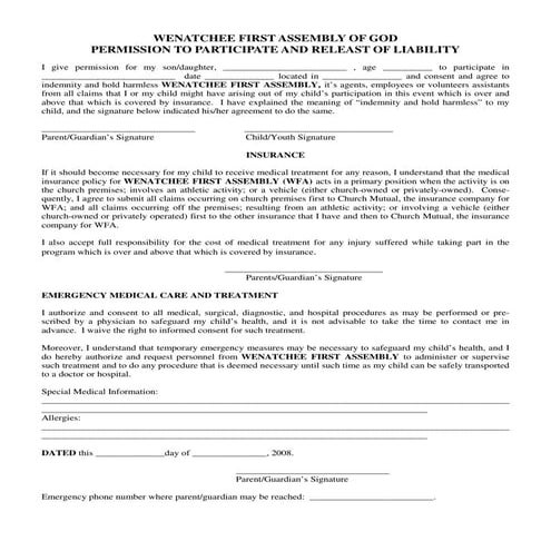 NJ Shore Fit General Liability Waiver | PDF