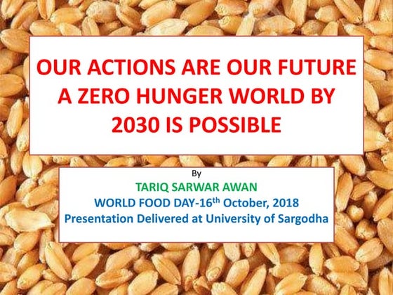 sustainable development Goals zero hunger.pptx | Agriculture | Industries