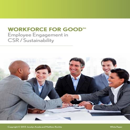Workforce for Good: Employee Engagement in CSR/Sustainability | PDF