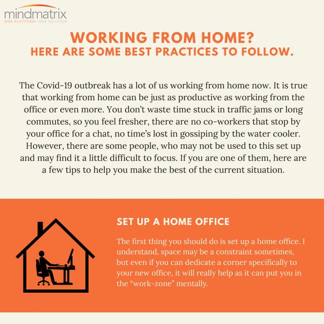 Working from home? Here are some best practices to follow. | PDF