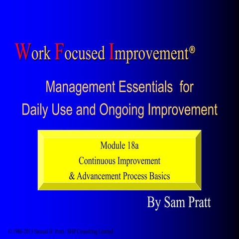 Continuous Improvement - Kaizen vs Problem Solving | PDF